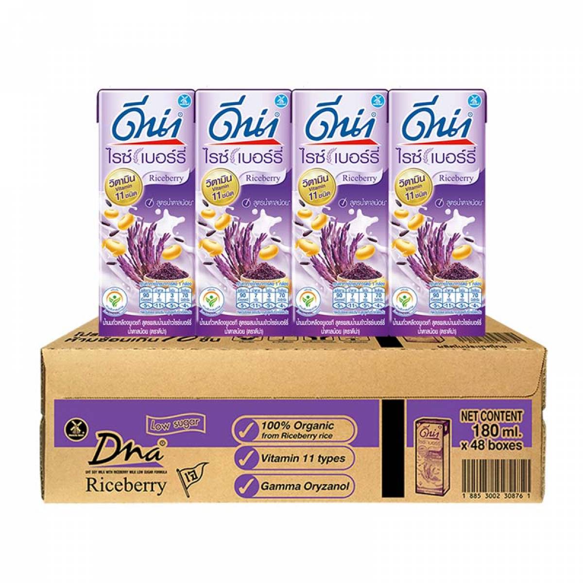 DENA SOYMILK RICE BERRY 180 ML X 48